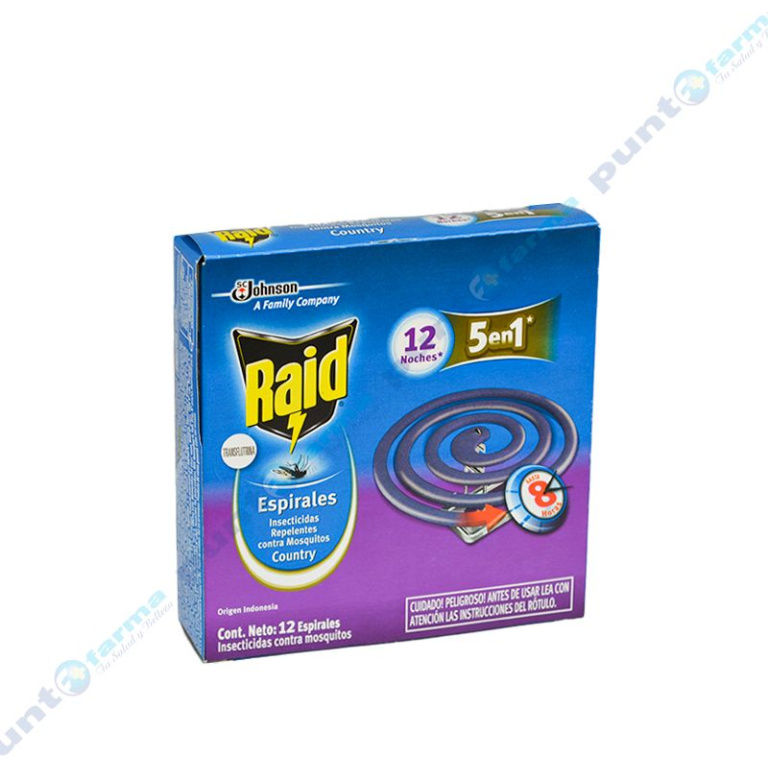 INSECTICIDA RAID ESPIRAL LAVANDA X12 UN - Cofas