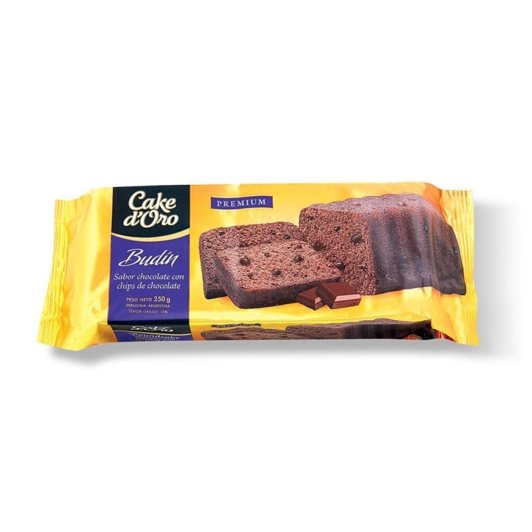 BUDIN CAKE D'ORO CHOCOLATE CON CHISPAS 250 GR - Cofas